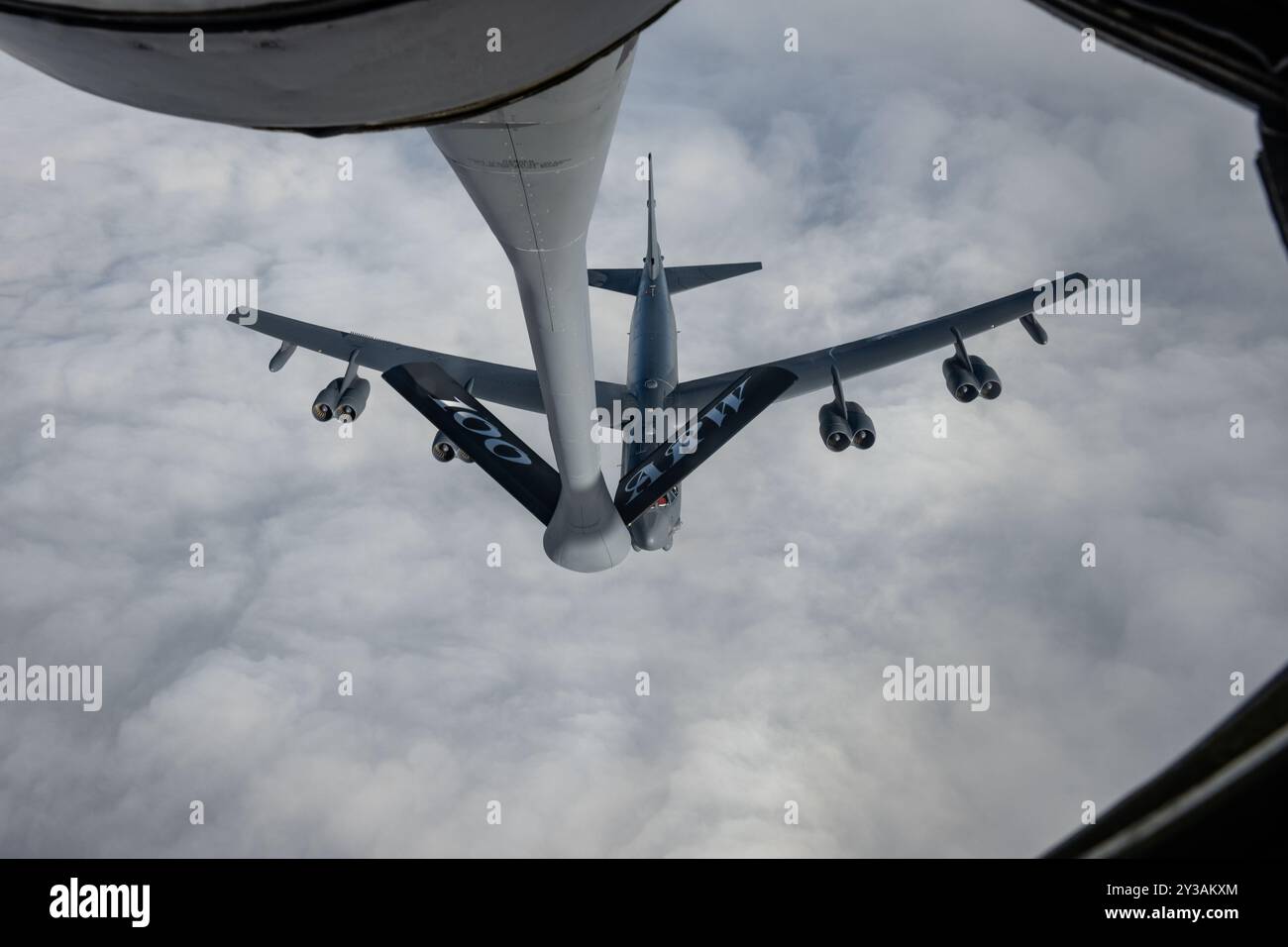 A U.S. Air Force B-52 Stratofortress from the 5th Bomb Wing, Minot Air ...