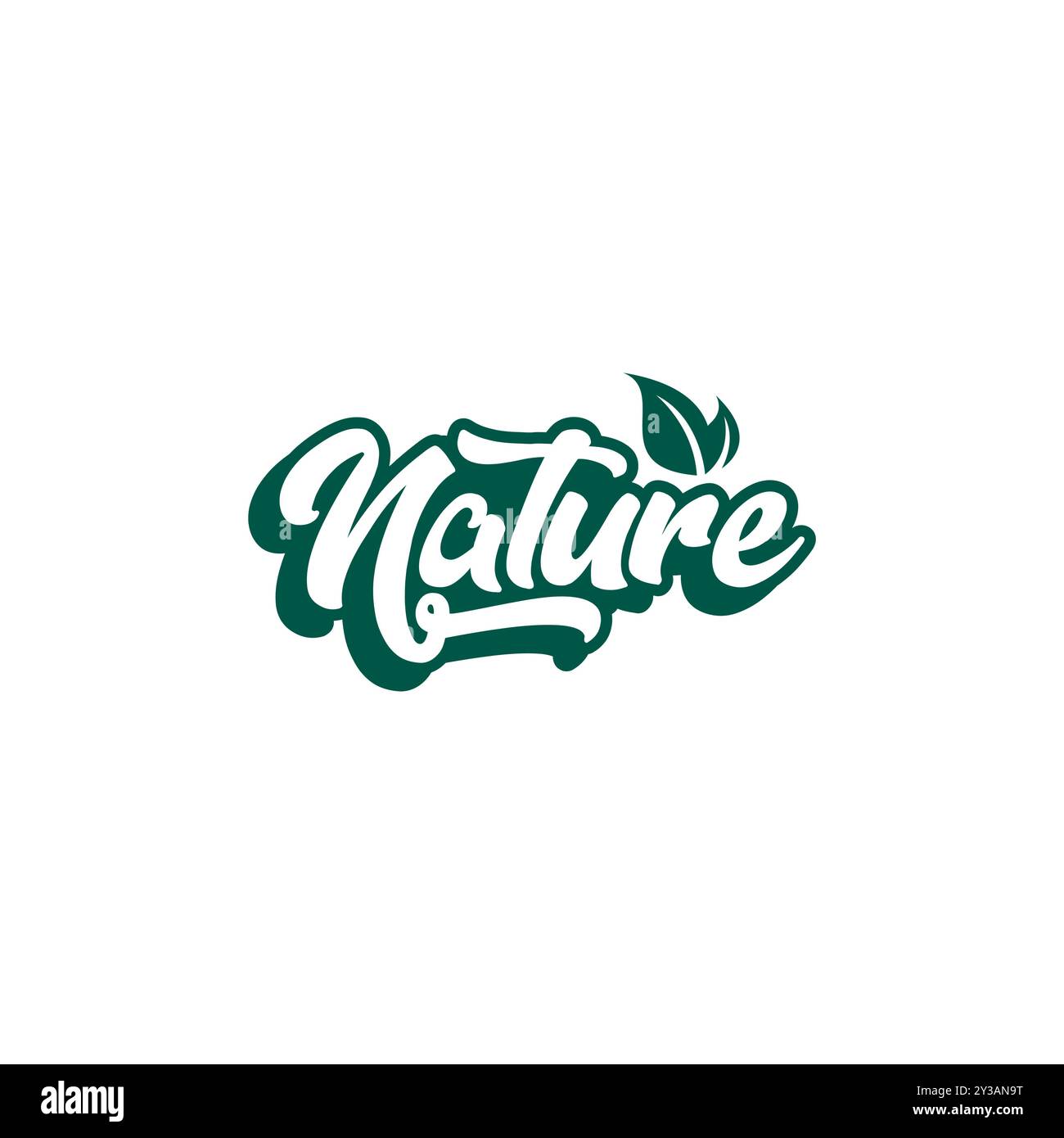 Vegan typography logo bio Stock Vector Images - Alamy