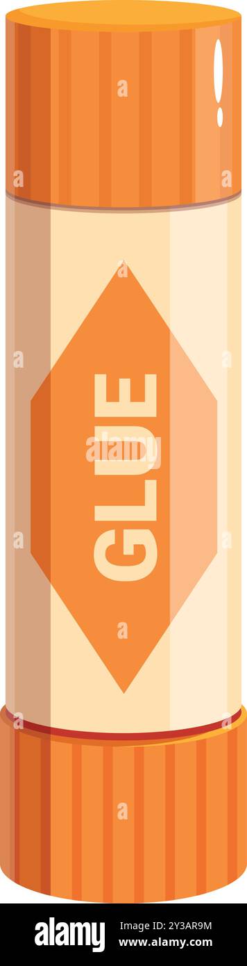 Orange glue stick standing upright, a staple of any office supply ...