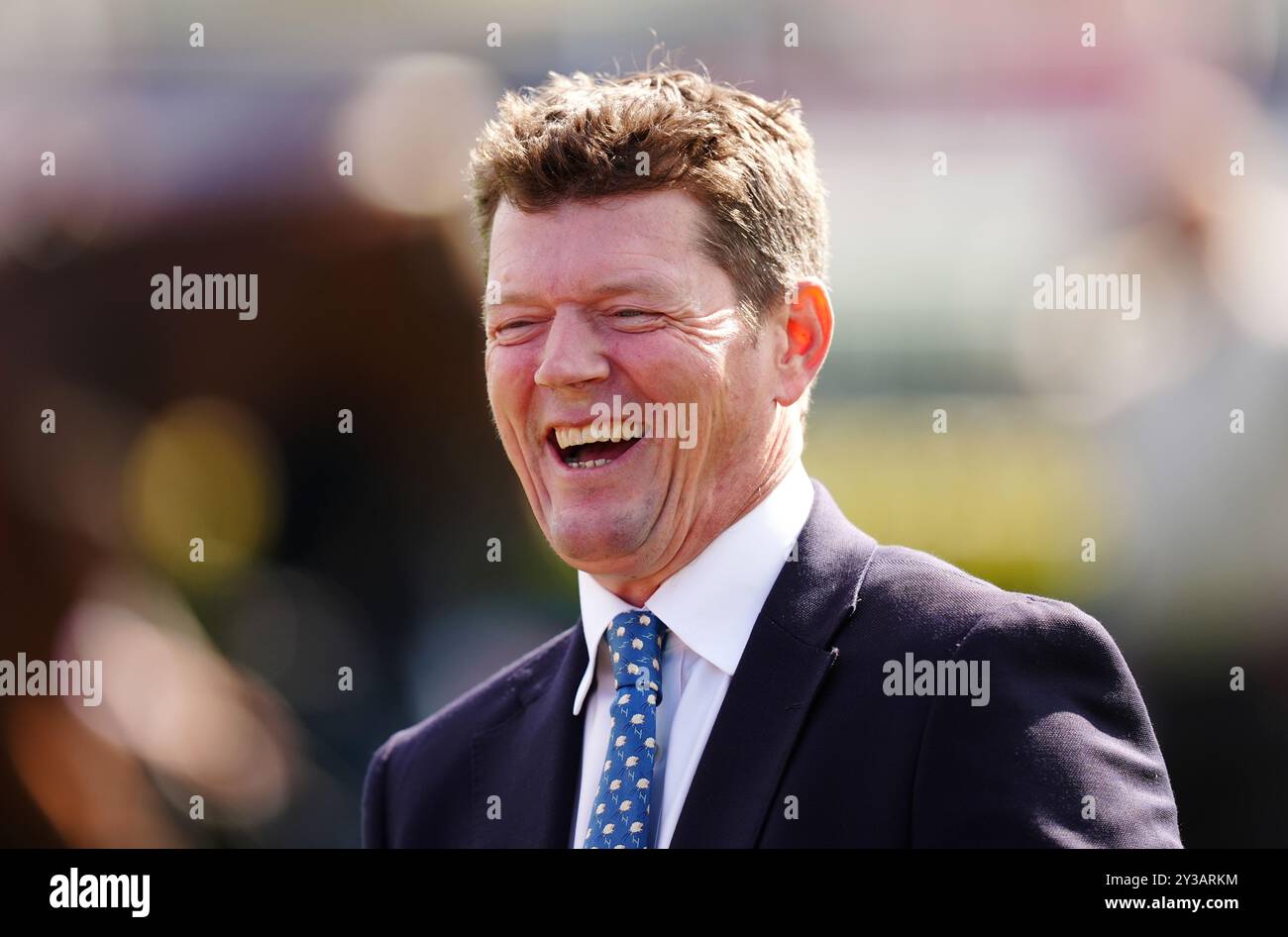 Trainer Andrew Balding during day two of the Betfred St Leger Festival ...