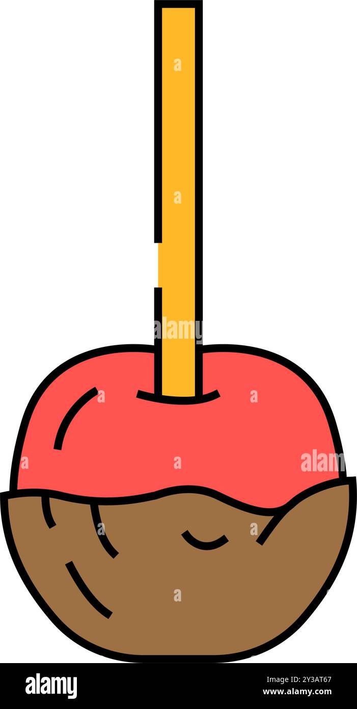 Apple cream cake caramel Stock Vector Images - Alamy