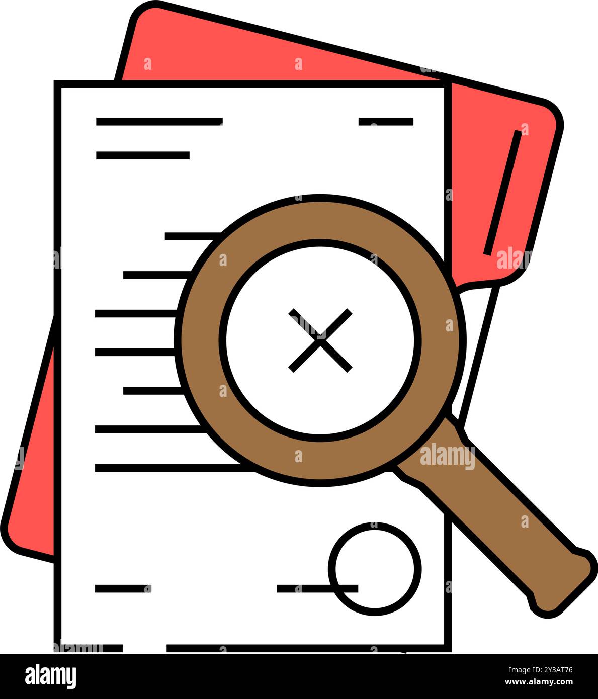 document reject icon color illustration Stock Vector Image & Art - Alamy