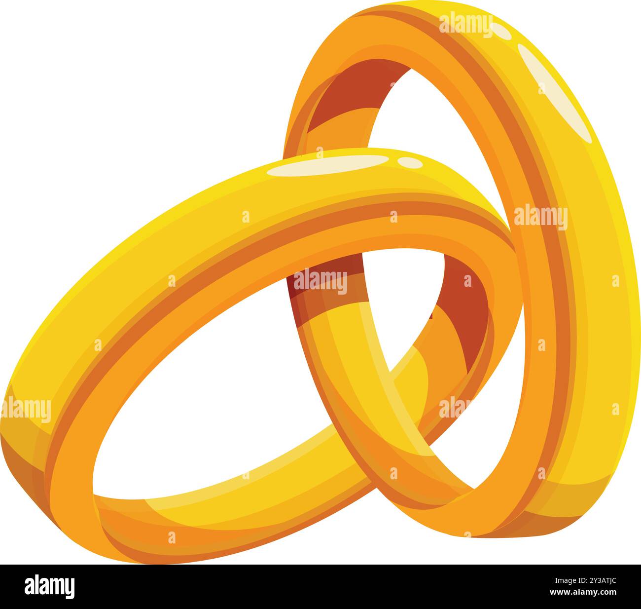 Two golden wedding rings intertwined, representing the unbreakable bond ...