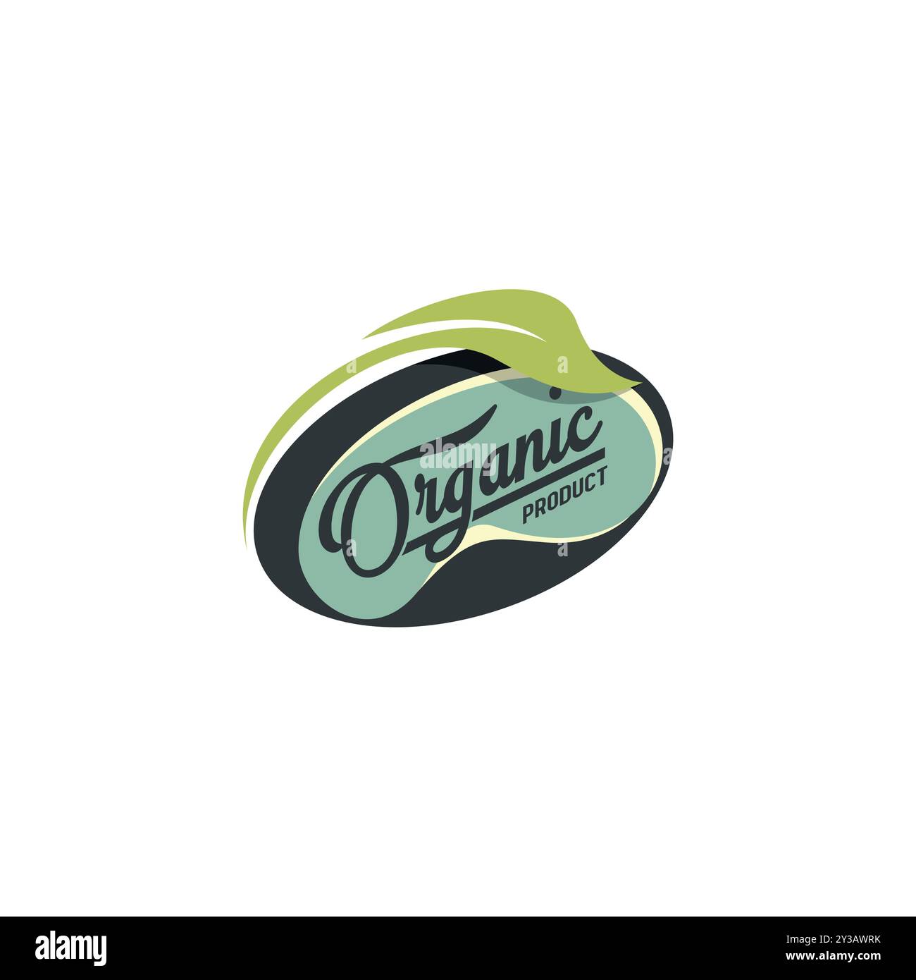 Organic product logo eco Cut Out Stock Images & Pictures - Alamy