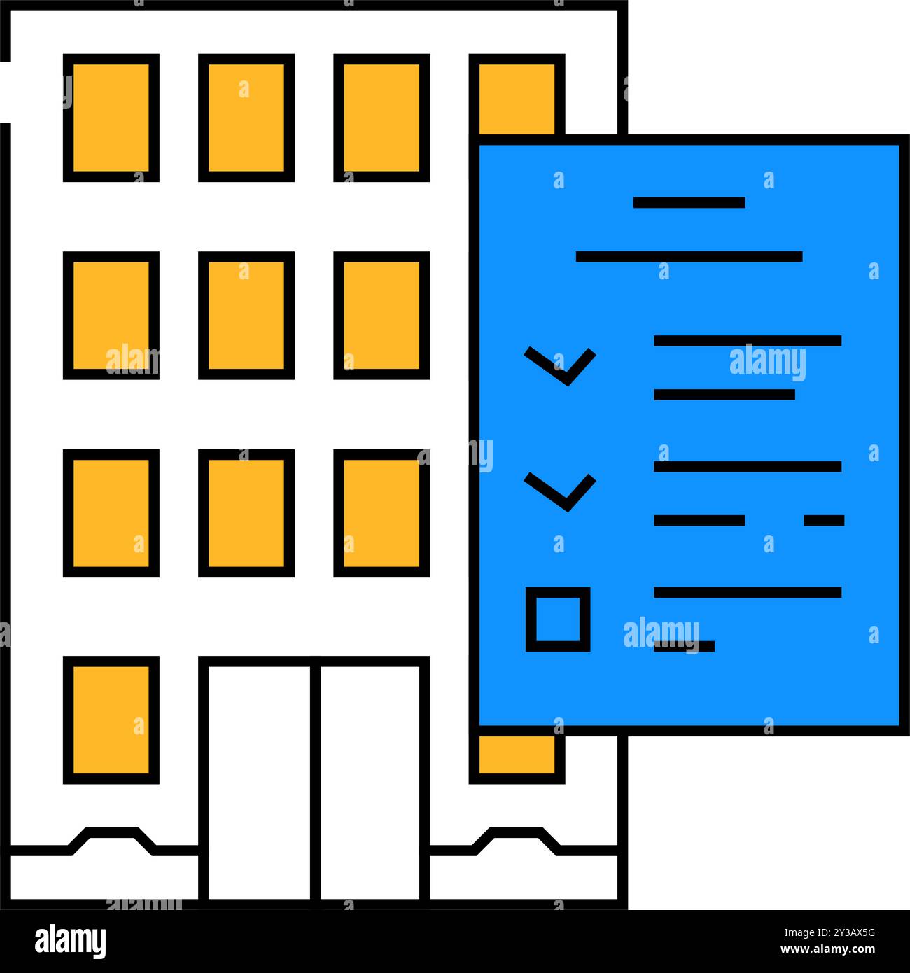 building inspection civil engineer icon color illustration Stock Vector ...
