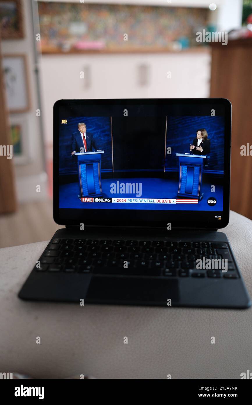 Donald Trump and Kamala Harris in Presidential Debate 2024 Stock Photo ...