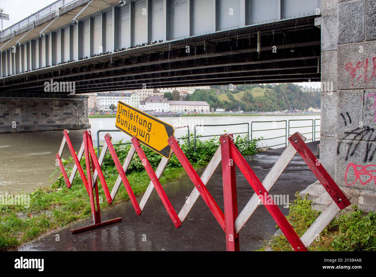Linz, Urfahr, Hochwasser 13.09.2024, Linz, AUT, Urfahr, Hochwasser, im ...