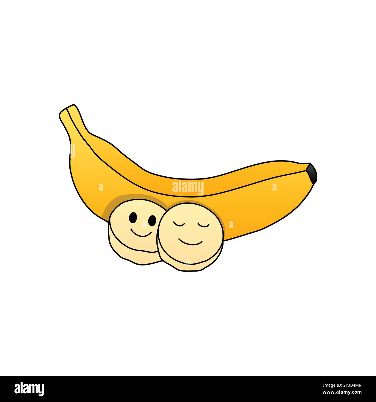 Banana cartoon illustration cartoon hi-res stock photography and images ...