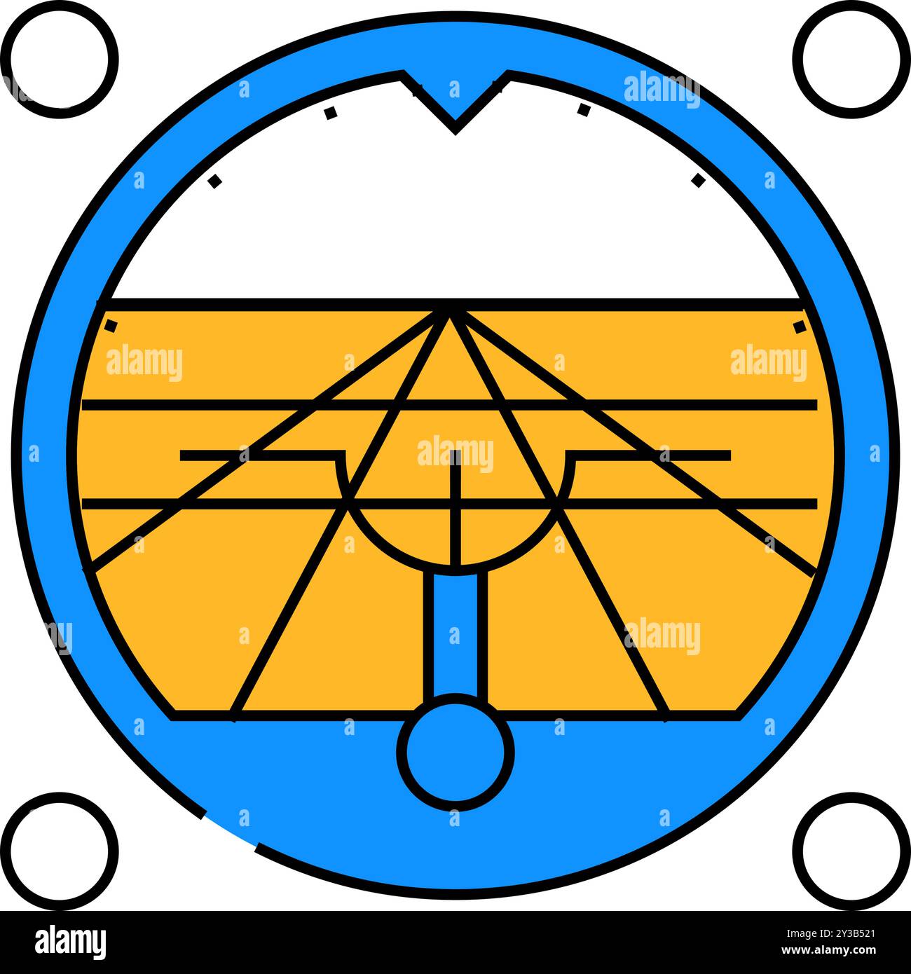 aircraft instrumentation aeronautical engineer icon color illustration ...