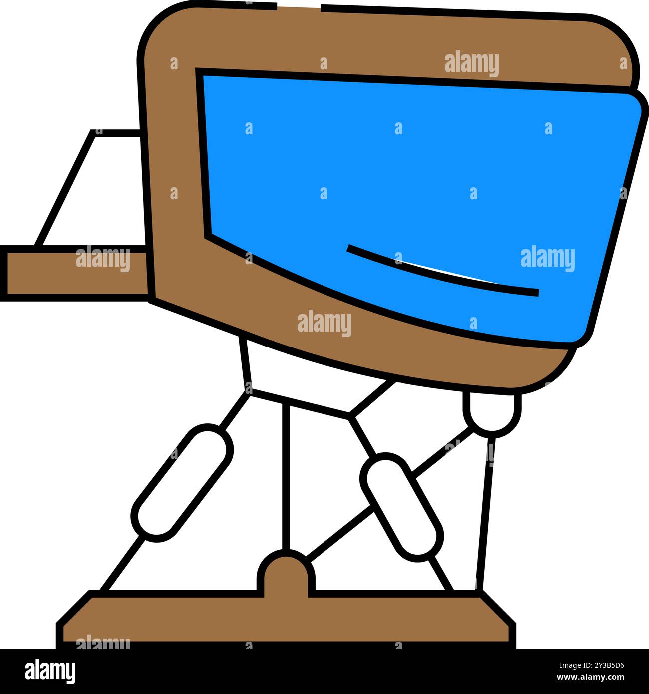 flight simulator aeronautical engineer icon color illustration Stock ...