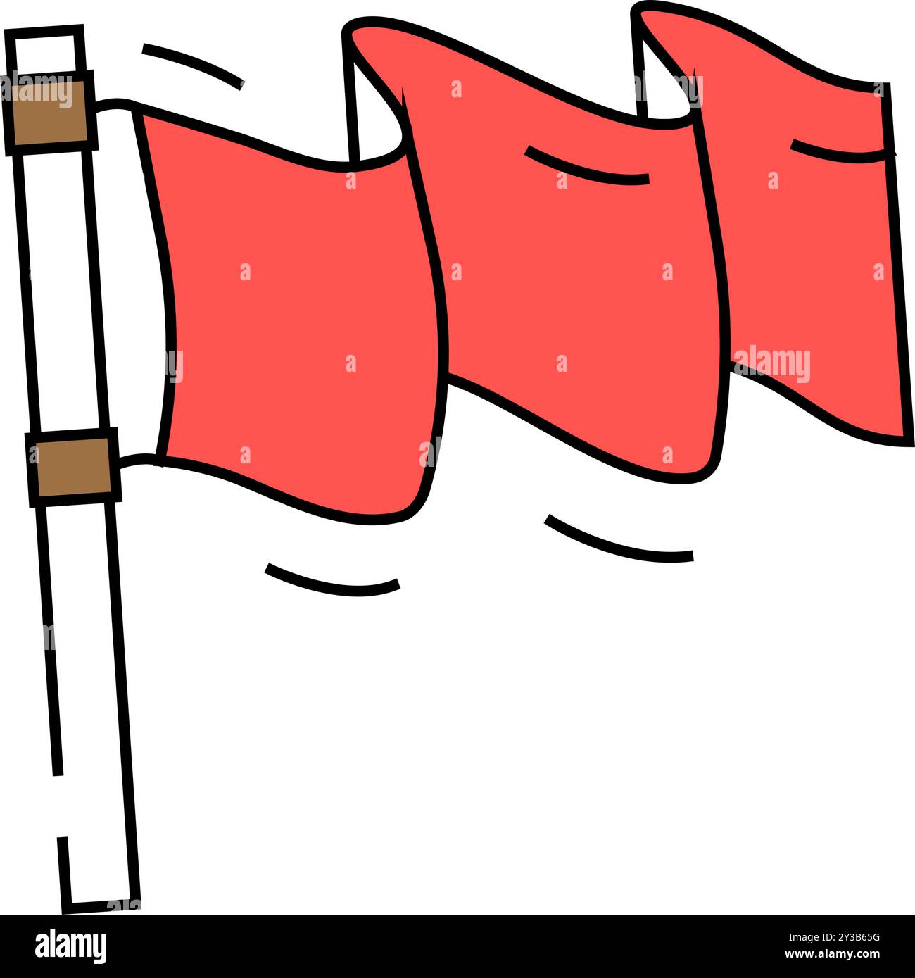 red flag alert icon color illustration Stock Vector Image & Art - Alamy