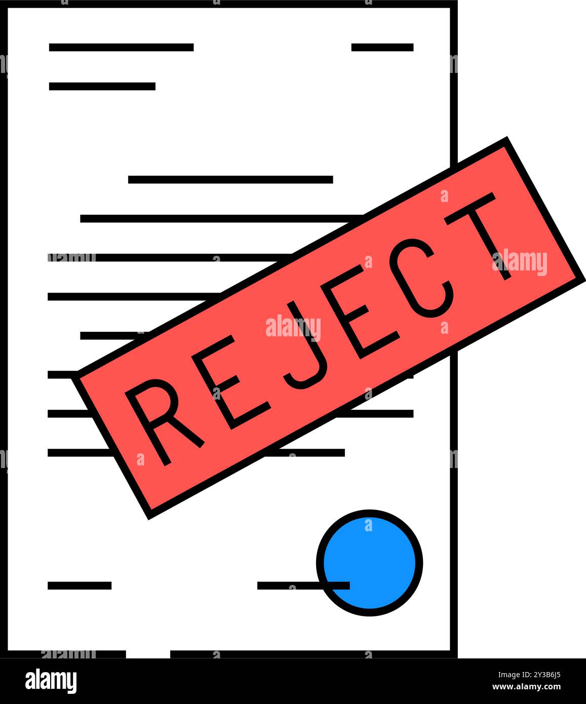 employee reject icon color illustration Stock Vector Image & Art - Alamy