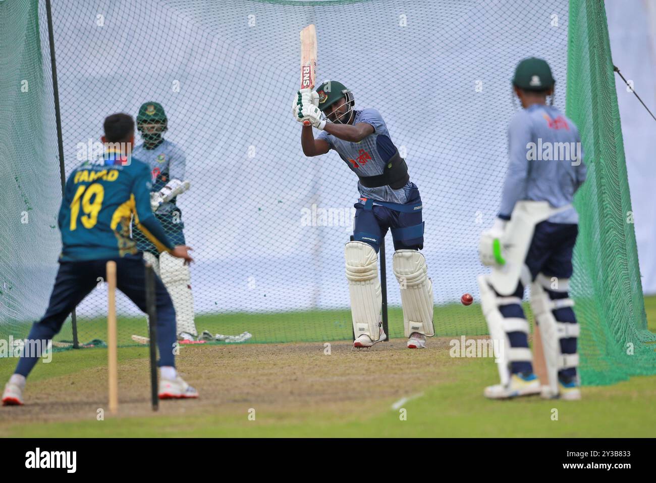 Jaker Ali Anik (2nd Riight) during practice session at SBNCS ahead of ...