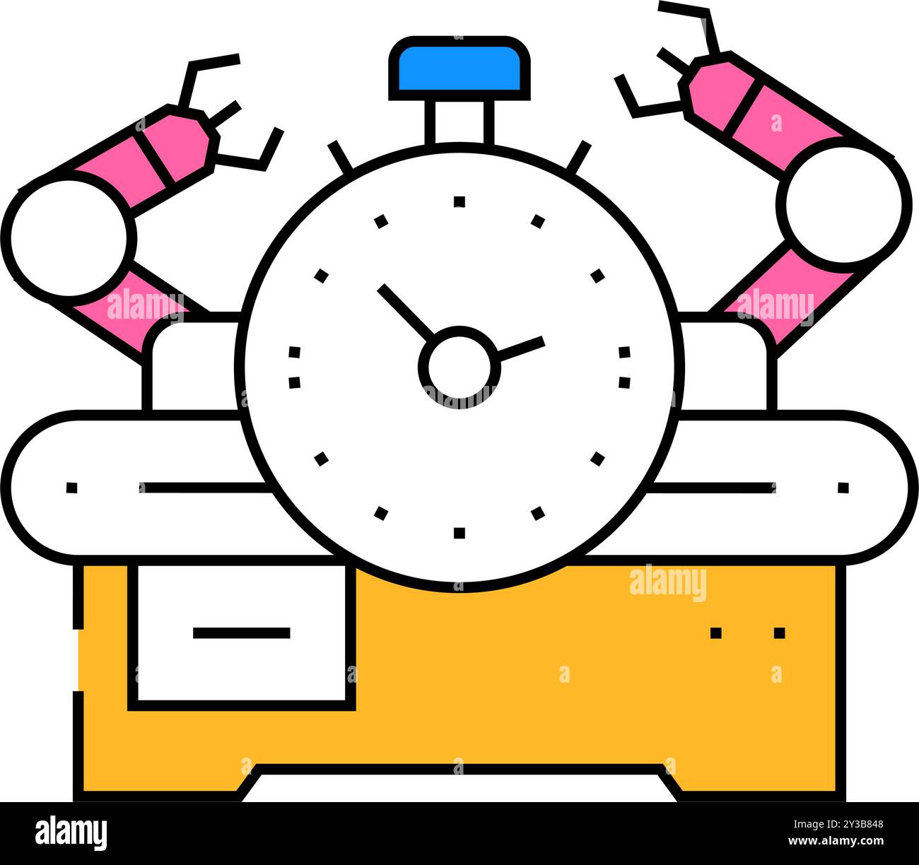 workflow optimization manufacturing engineer icon color illustration ...