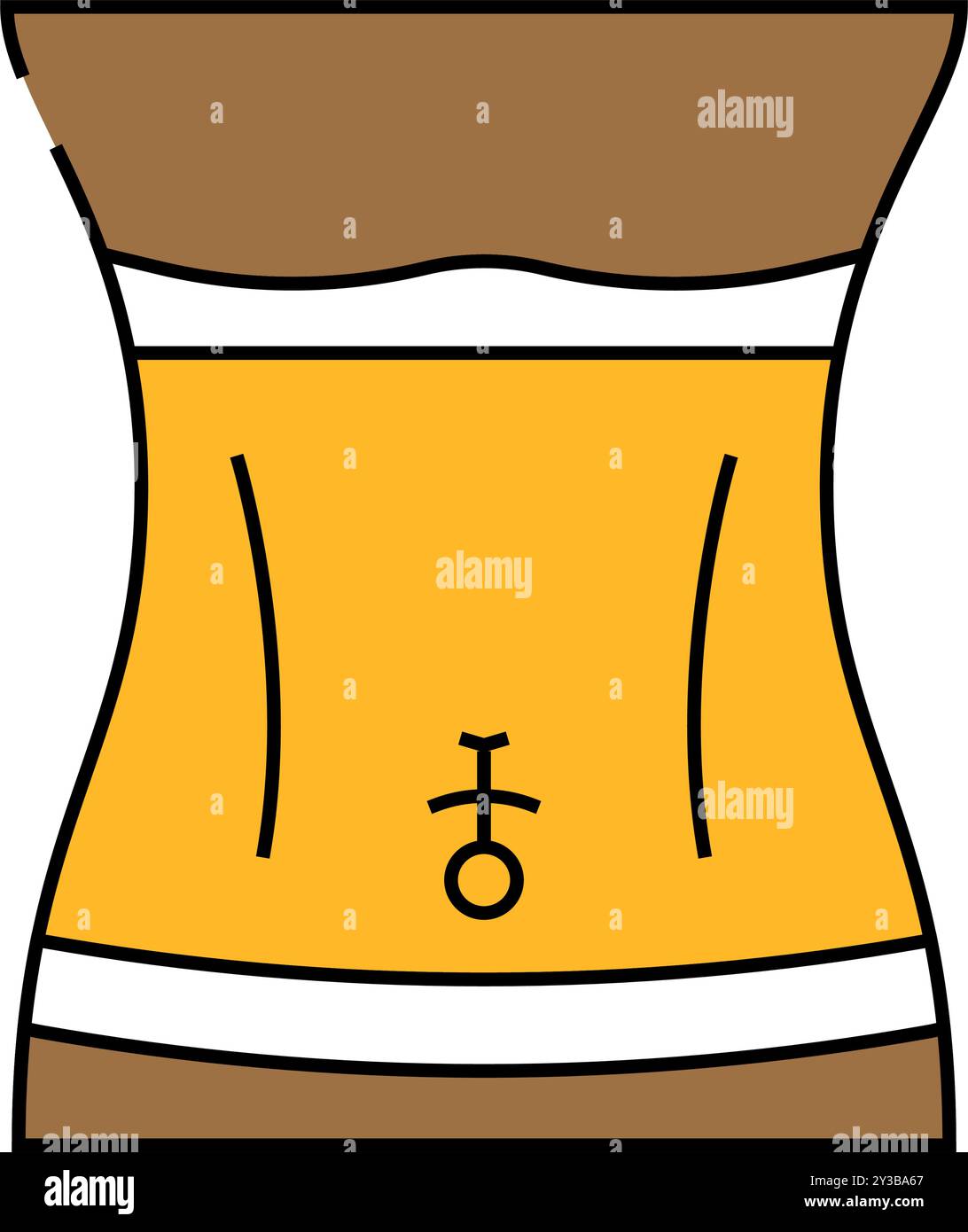 navel piercing fashion beauty icon color illustration Stock Vector ...