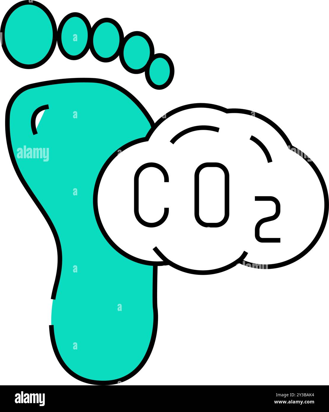 Footprint carbon man Stock Vector Images - Alamy