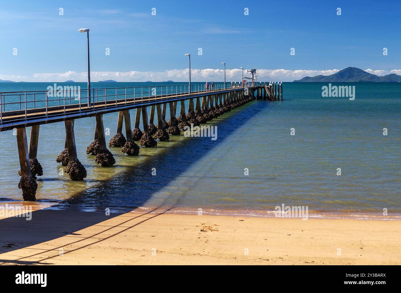 Pier and sunny sky in Cardwell town in Queensland, Australia. Cardwell ...