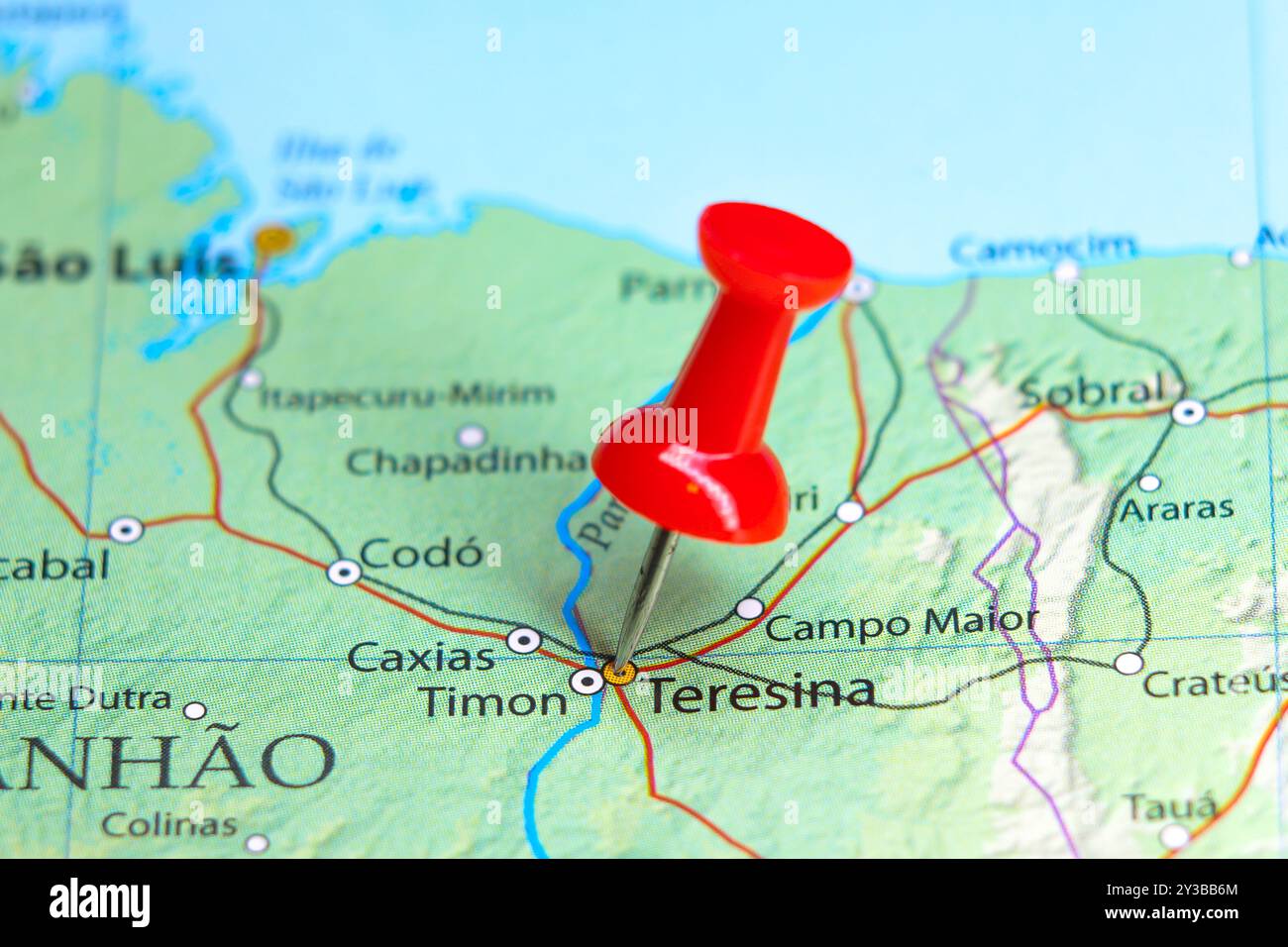 Teresina map hi-res stock photography and images - Alamy