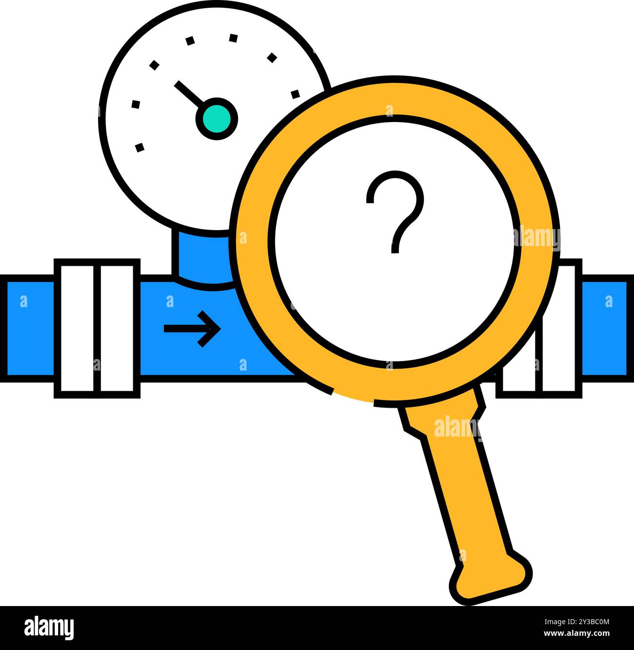 inspection gas service icon color illustration Stock Vector Image & Art ...