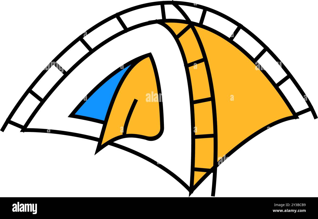 Mountaineering tent adventure color Cut Out Stock Images & Pictures - Alamy