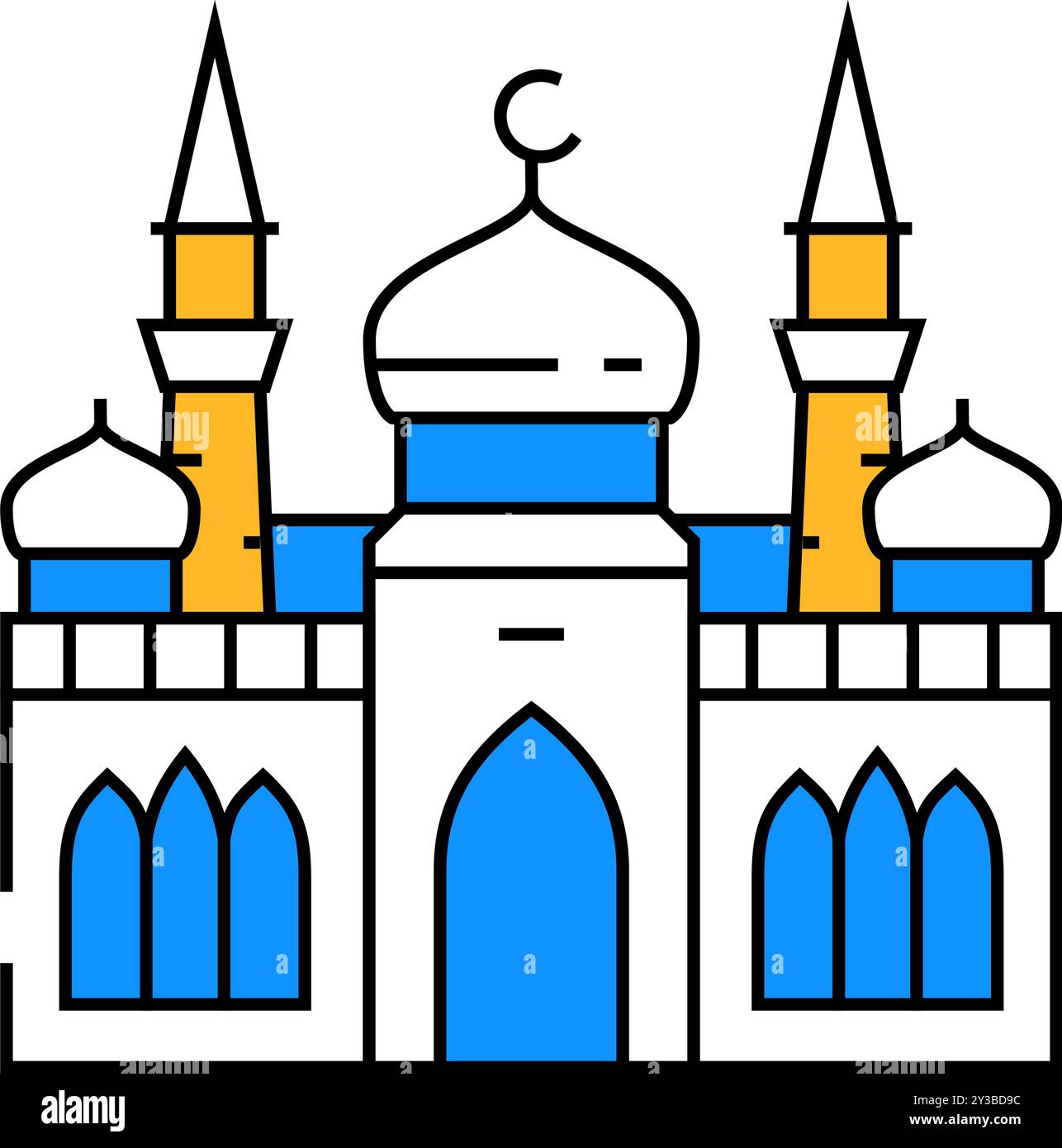 mosque islam muslim icon color illustration Stock Vector Image & Art ...