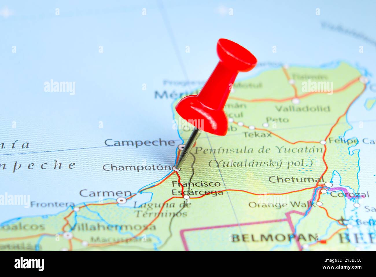 Map of champoton mexico hi-res stock photography and images - Alamy