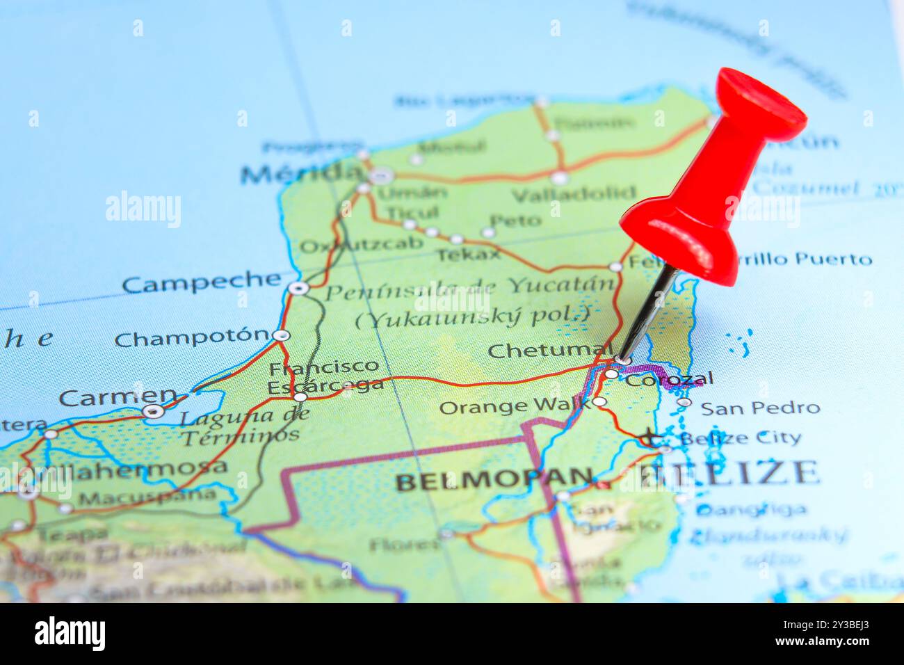 Map of chetumal mexico hi-res stock photography and images - Alamy