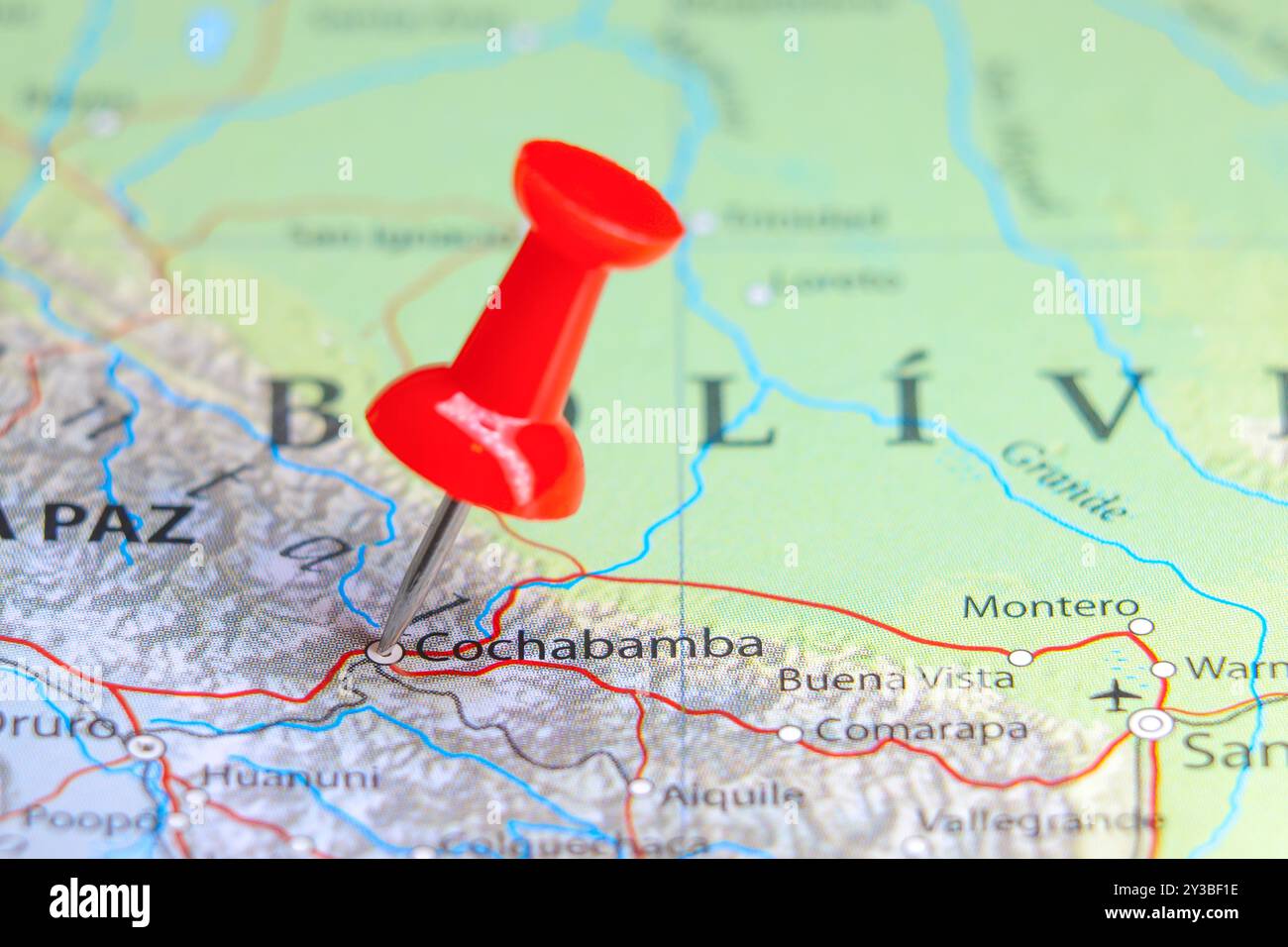 Bolivia on world map hi-res stock photography and images - Alamy