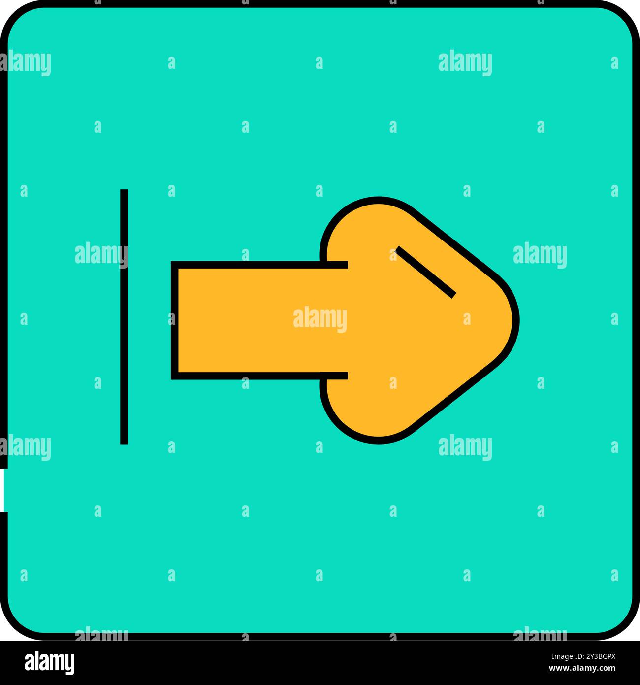 white right left arrow emergency icon color illustration Stock Vector ...