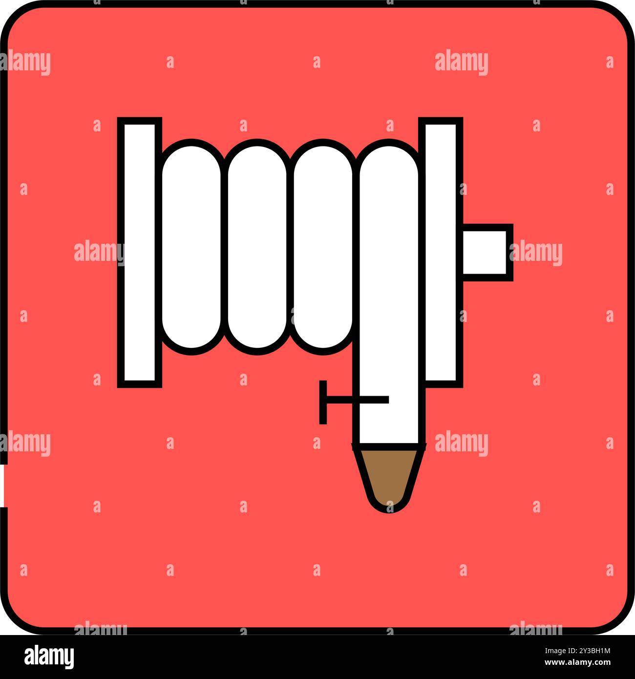 fire fighting hose standpipe outlet icon color illustration Stock ...