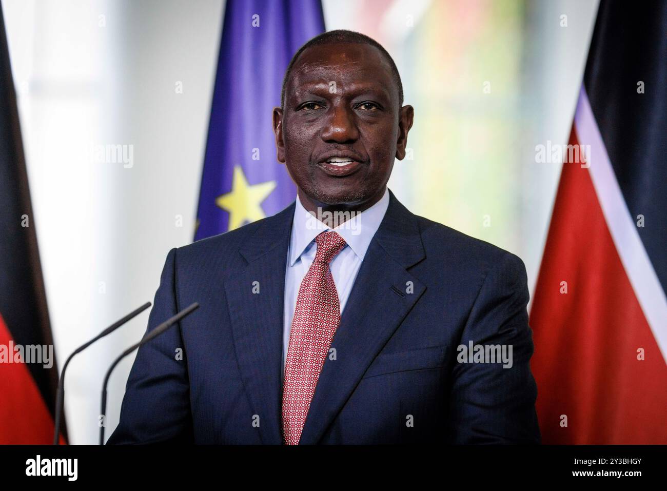 William Samoei Ruto, President of the Republic of Kenya, during a visit ...