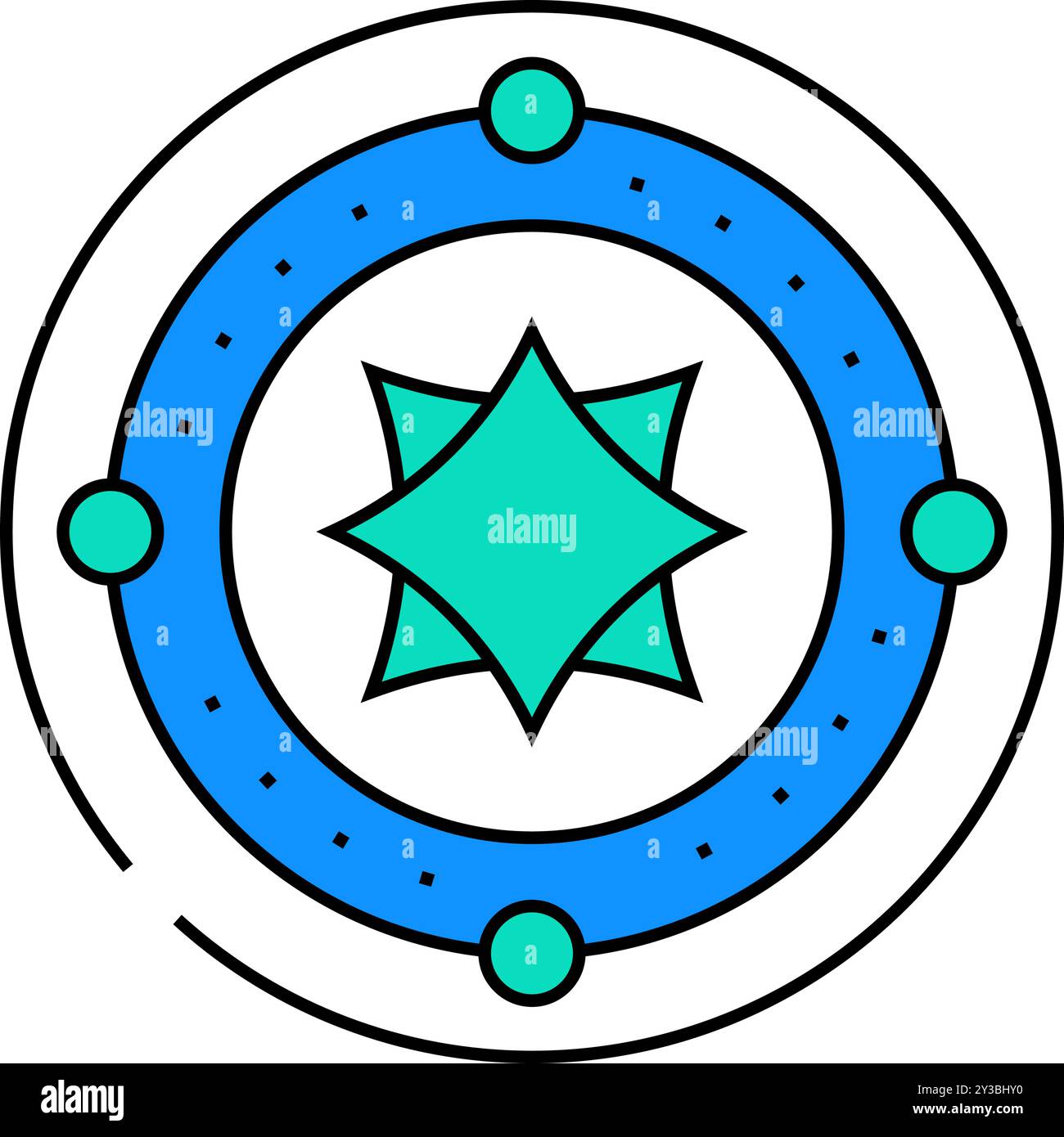 yata mirror shintoism icon color illustration Stock Vector Image & Art ...