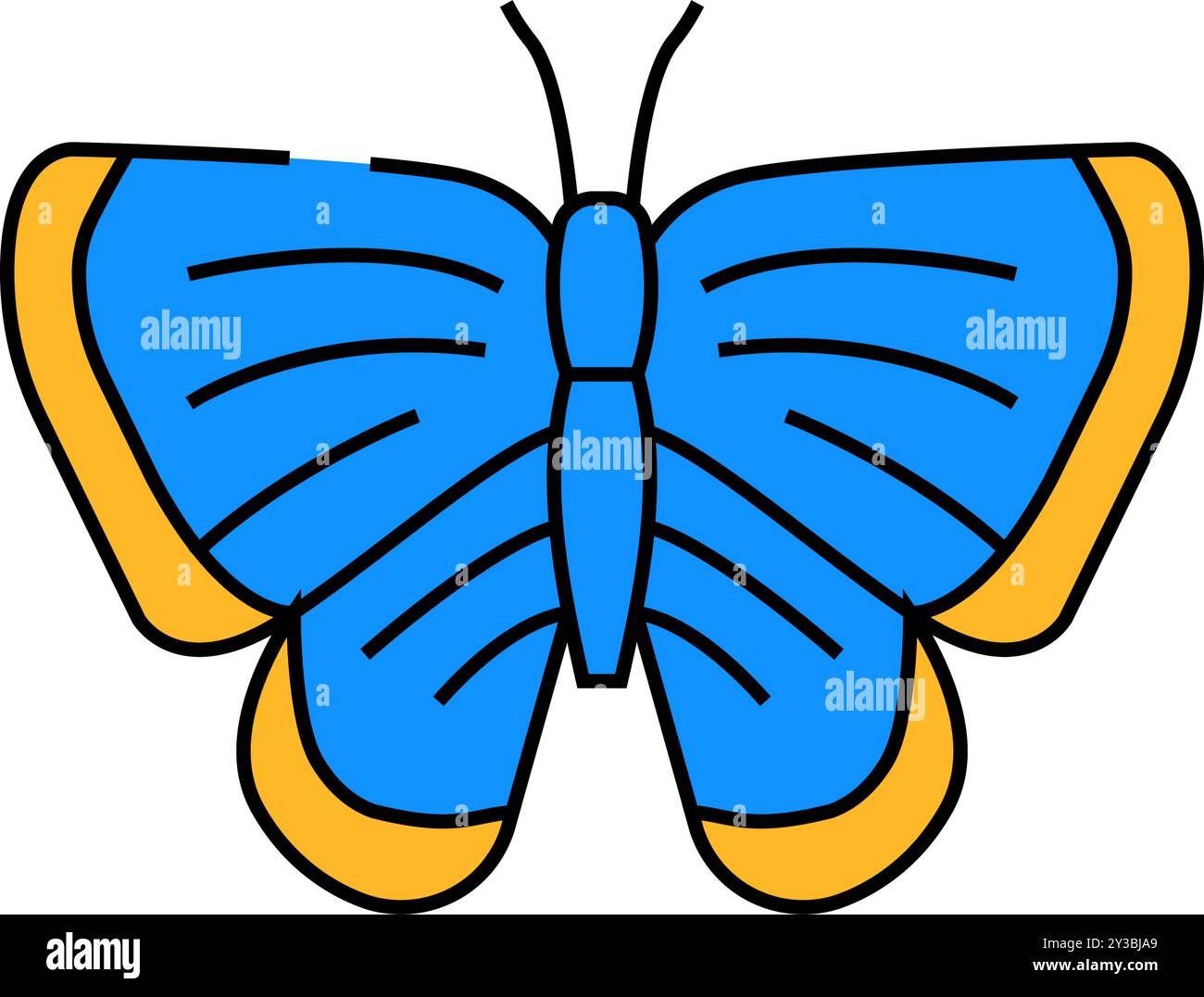 long tailed blue spring icon color illustration Stock Vector Image ...