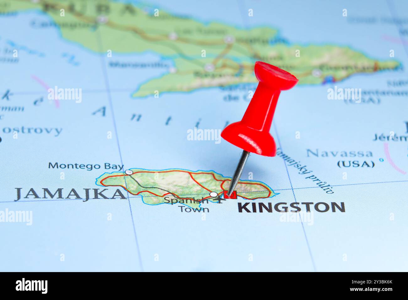 Map of kingston jamaica hi-res stock photography and images - Alamy