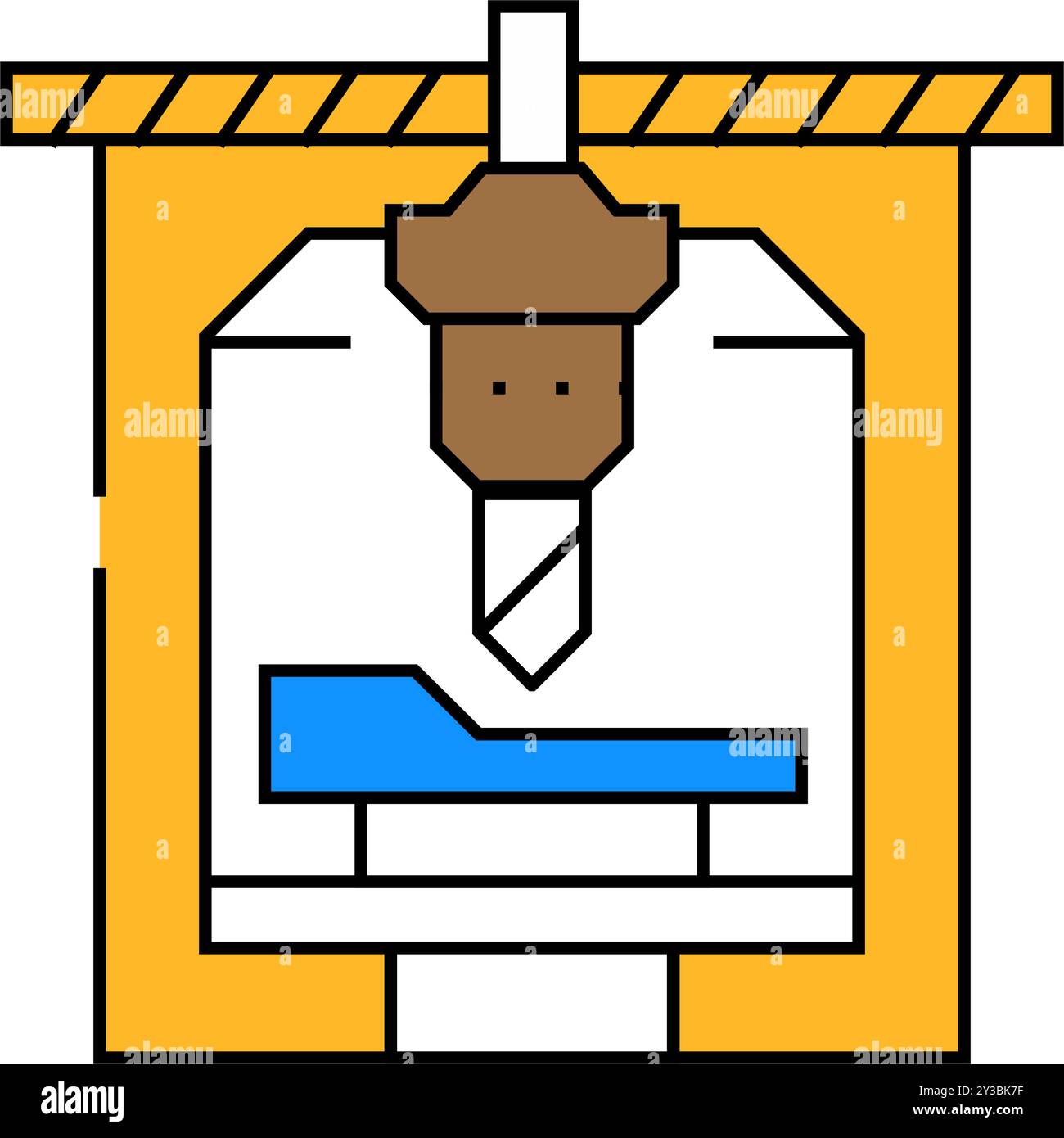 machine tooling mechanical engineer icon color illustration Stock ...