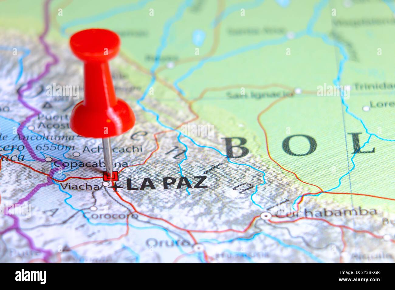 Map of la paz hi-res stock photography and images - Alamy