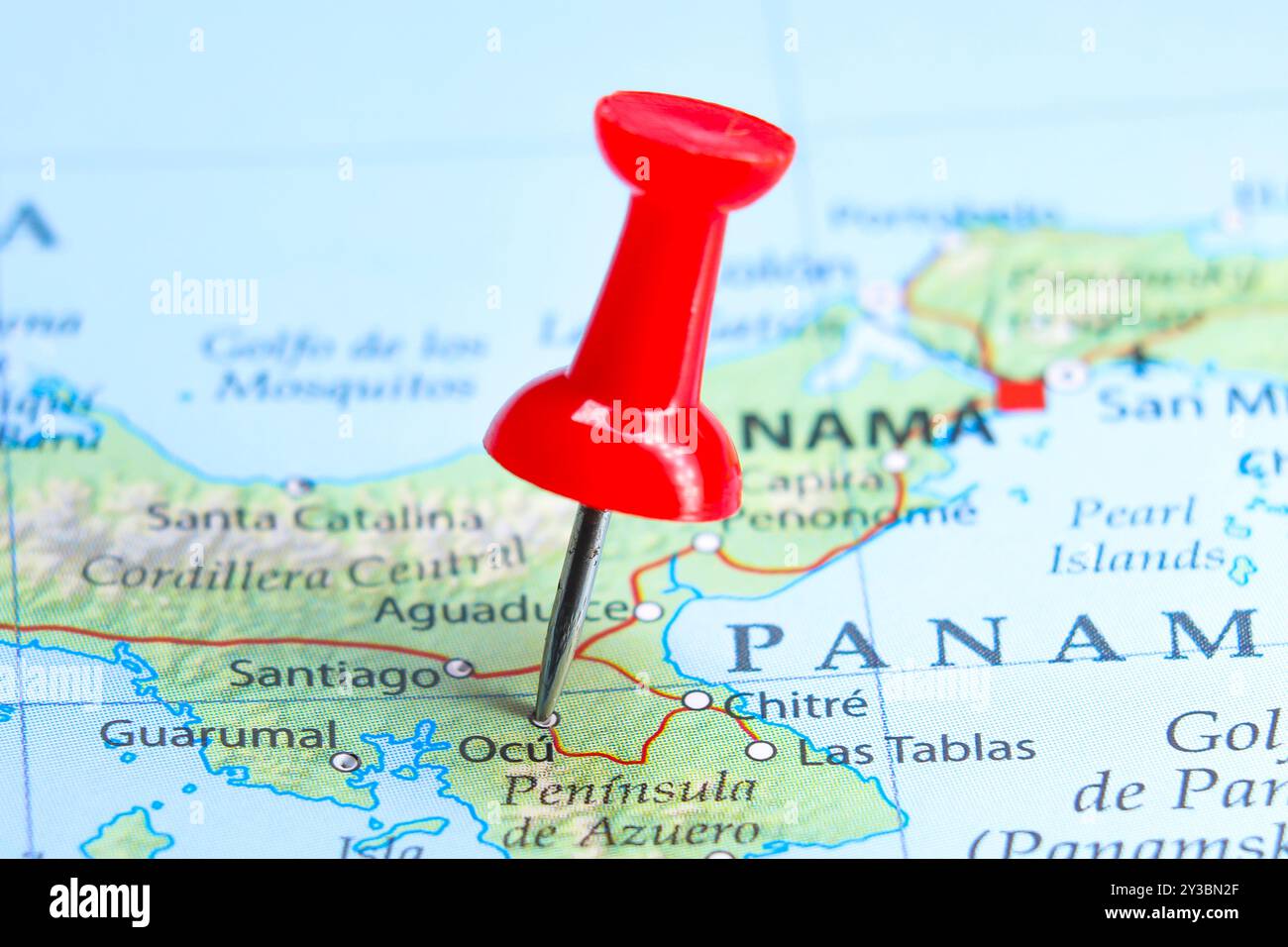 Panama globe location map hi-res stock photography and images - Alamy