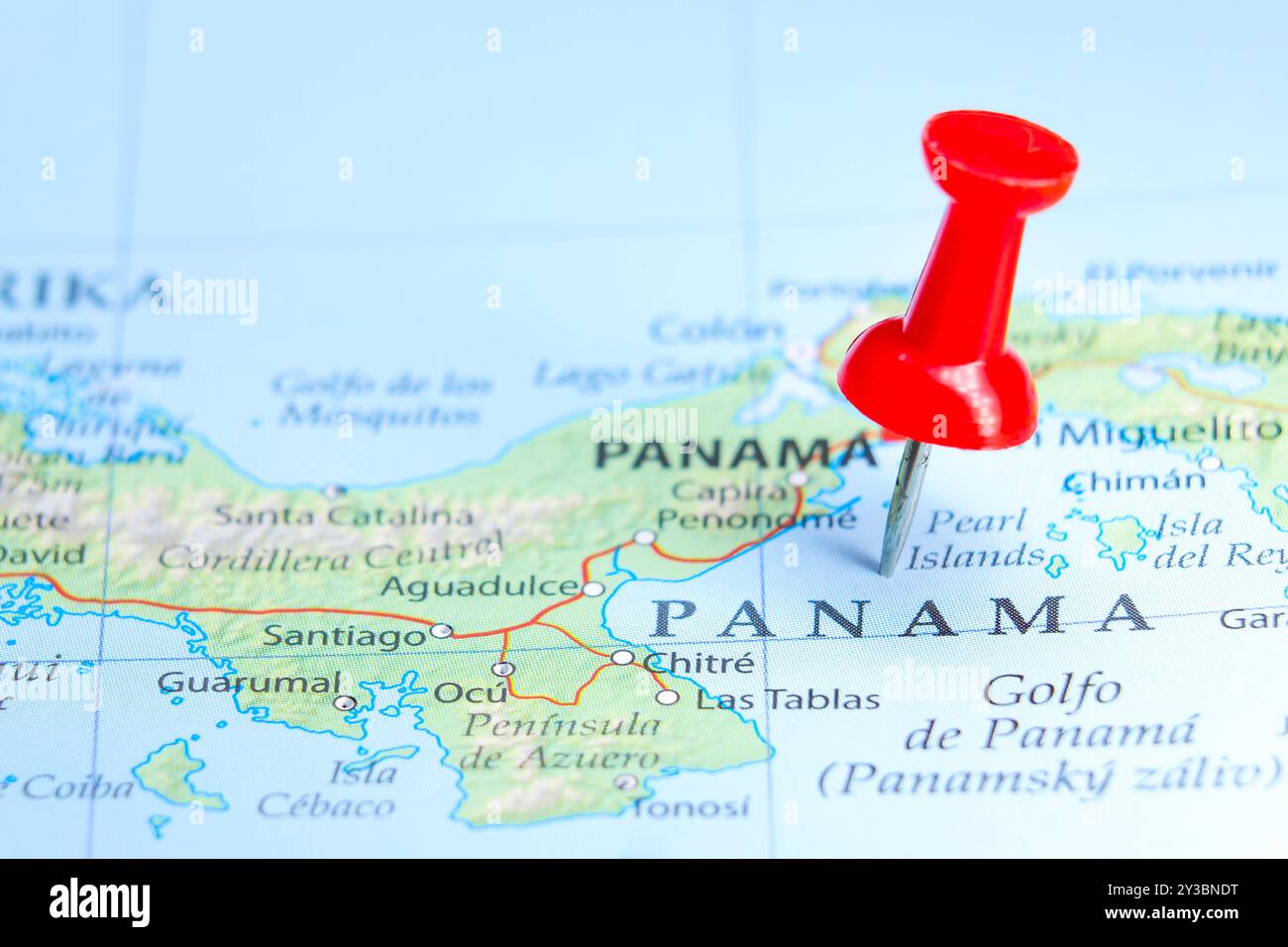 Panama globe location map hi-res stock photography and images - Alamy