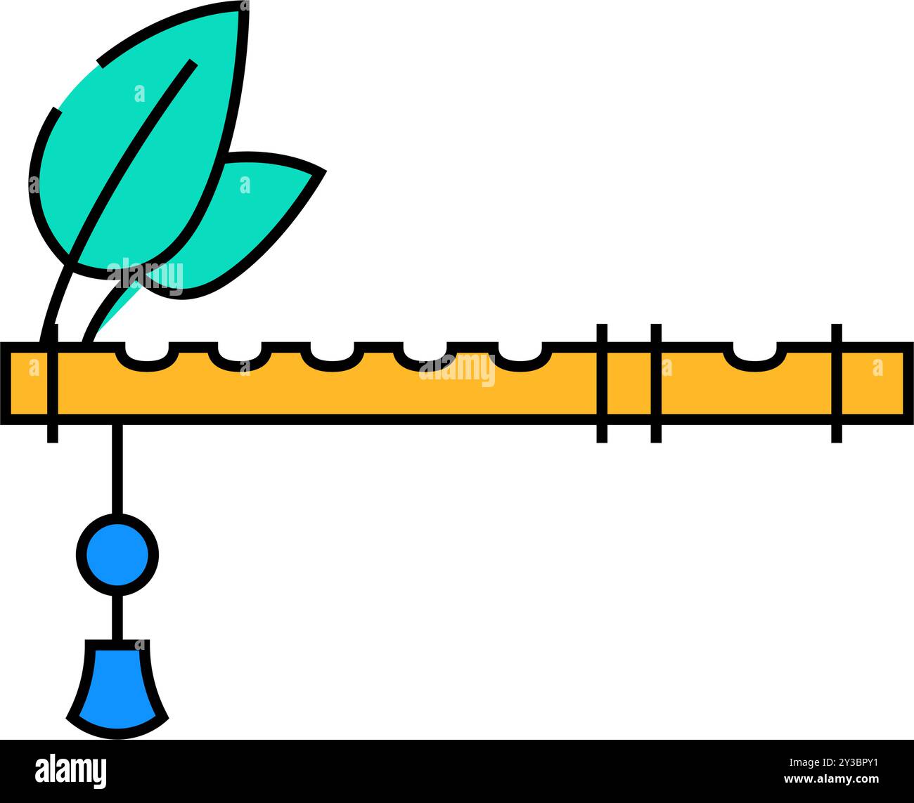 Krishna Flute Hinduism Icon Color Illustration Stock Vector Image And Art Alamy