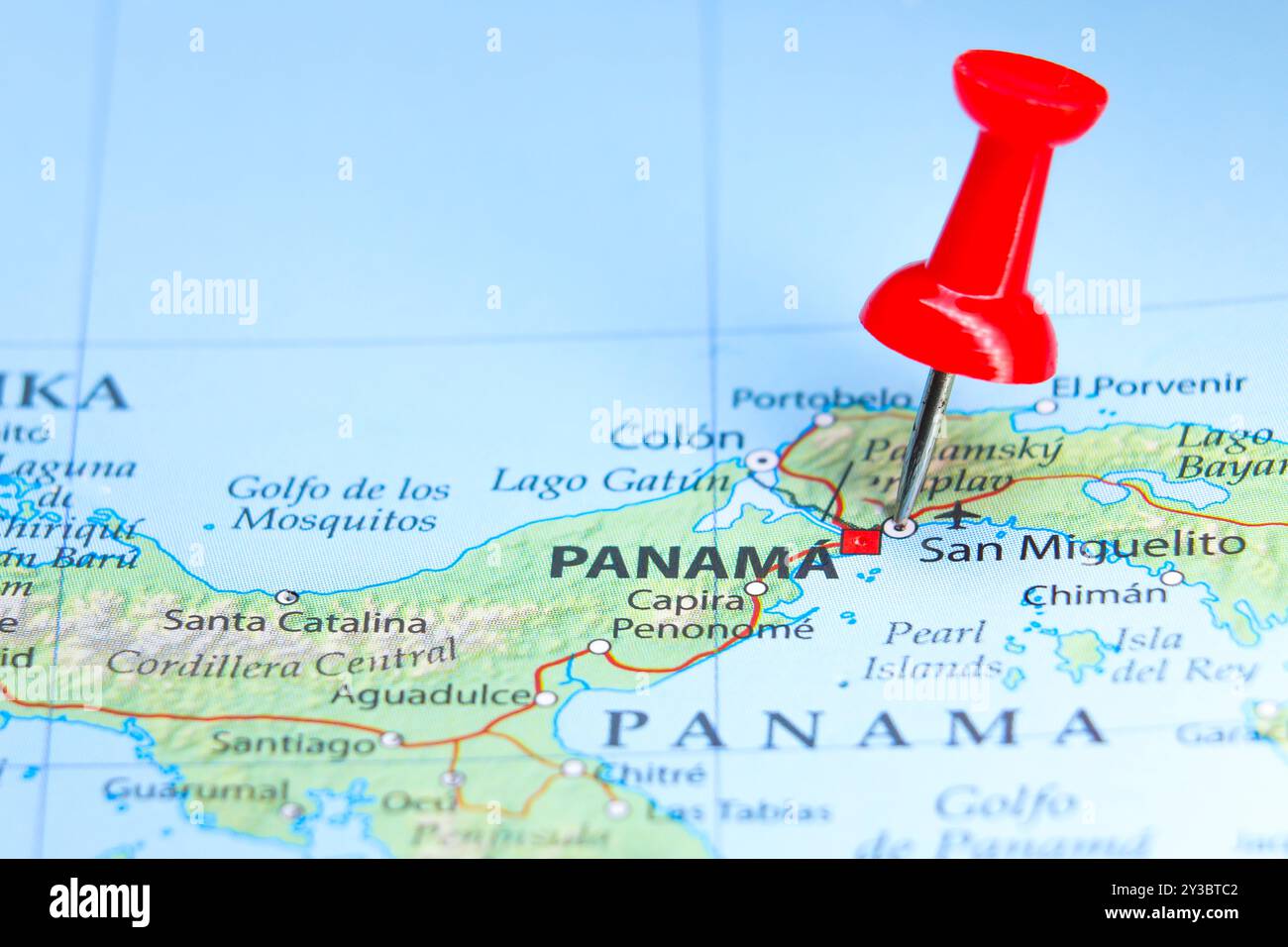 Panama globe location map hi-res stock photography and images - Alamy