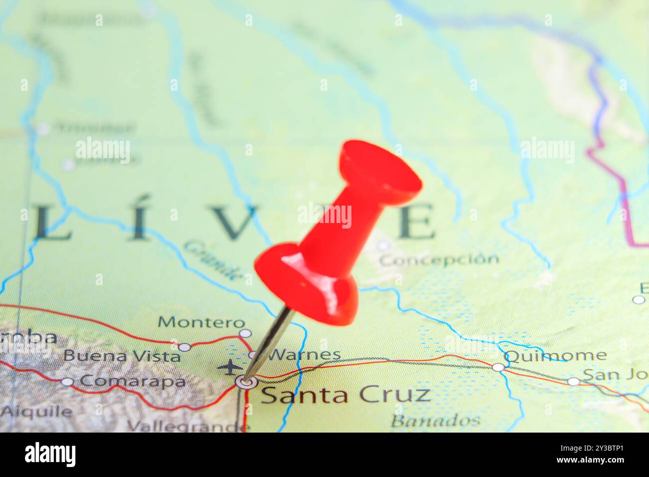 Bolivia map santa santa cruz hi-res stock photography and images - Alamy