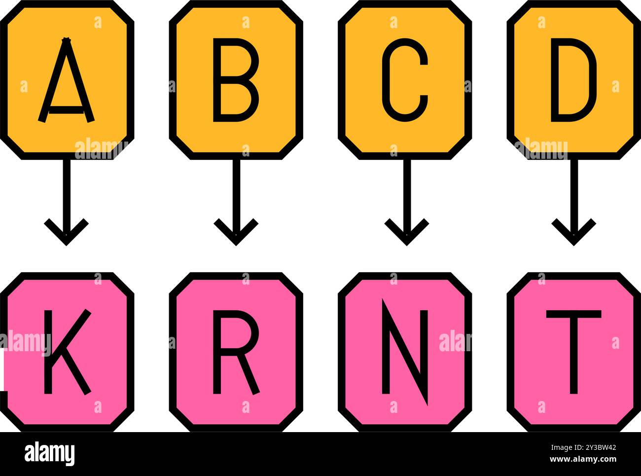 cryptography math science education icon color illustration Stock ...