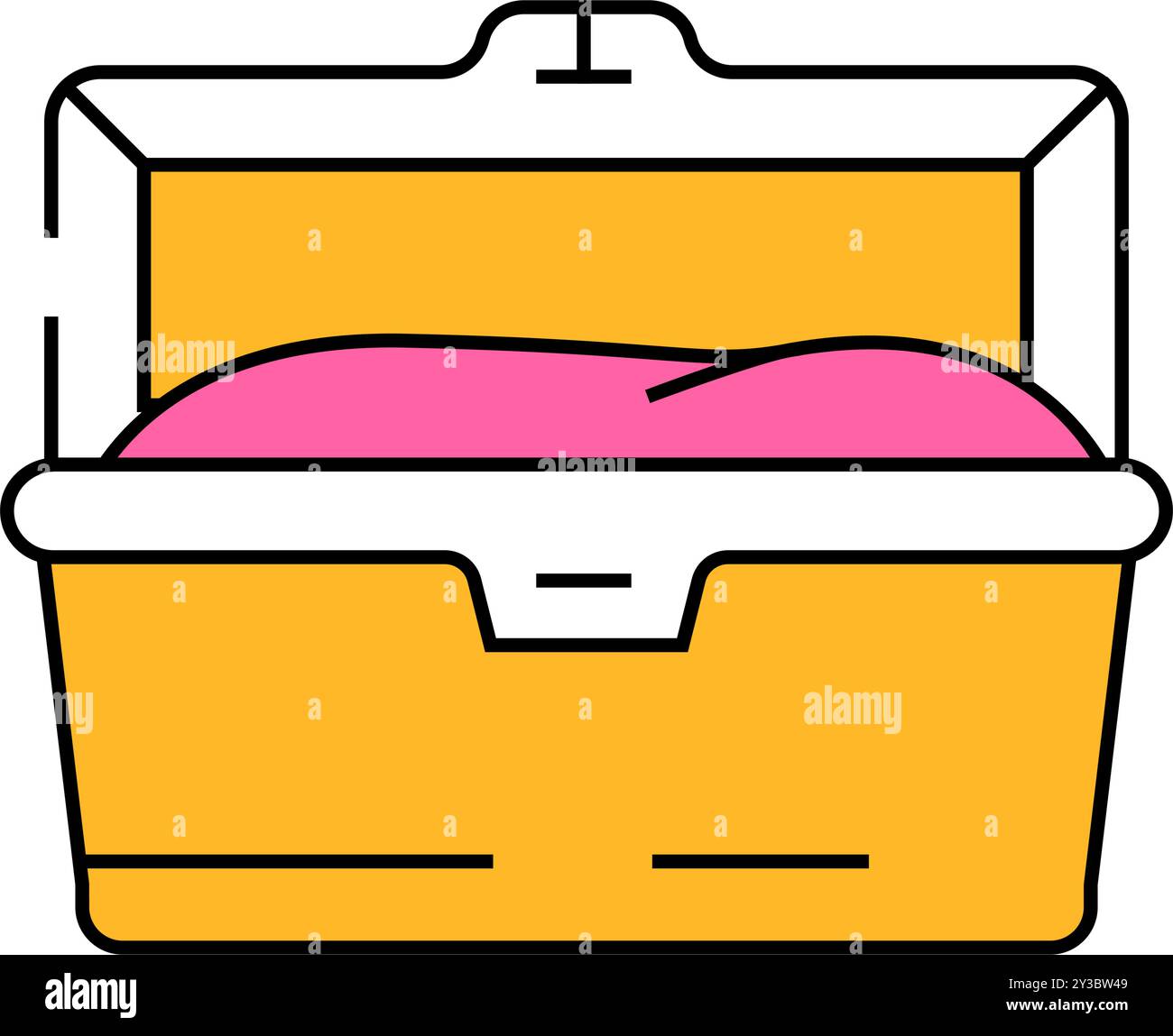 lunch box plastic container icon color illustration Stock Vector Image ...