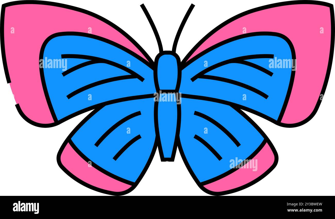 spring azure insect icon color illustration Stock Vector Image & Art ...