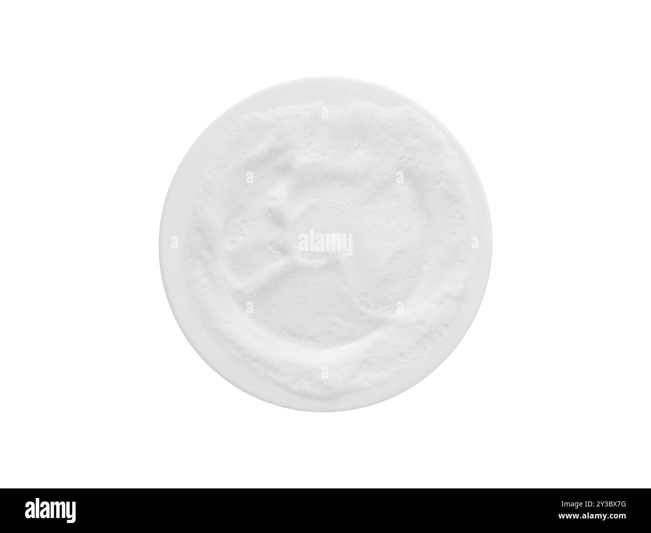 plate with a soap bubbles isolated on white background Stock Photo - Alamy