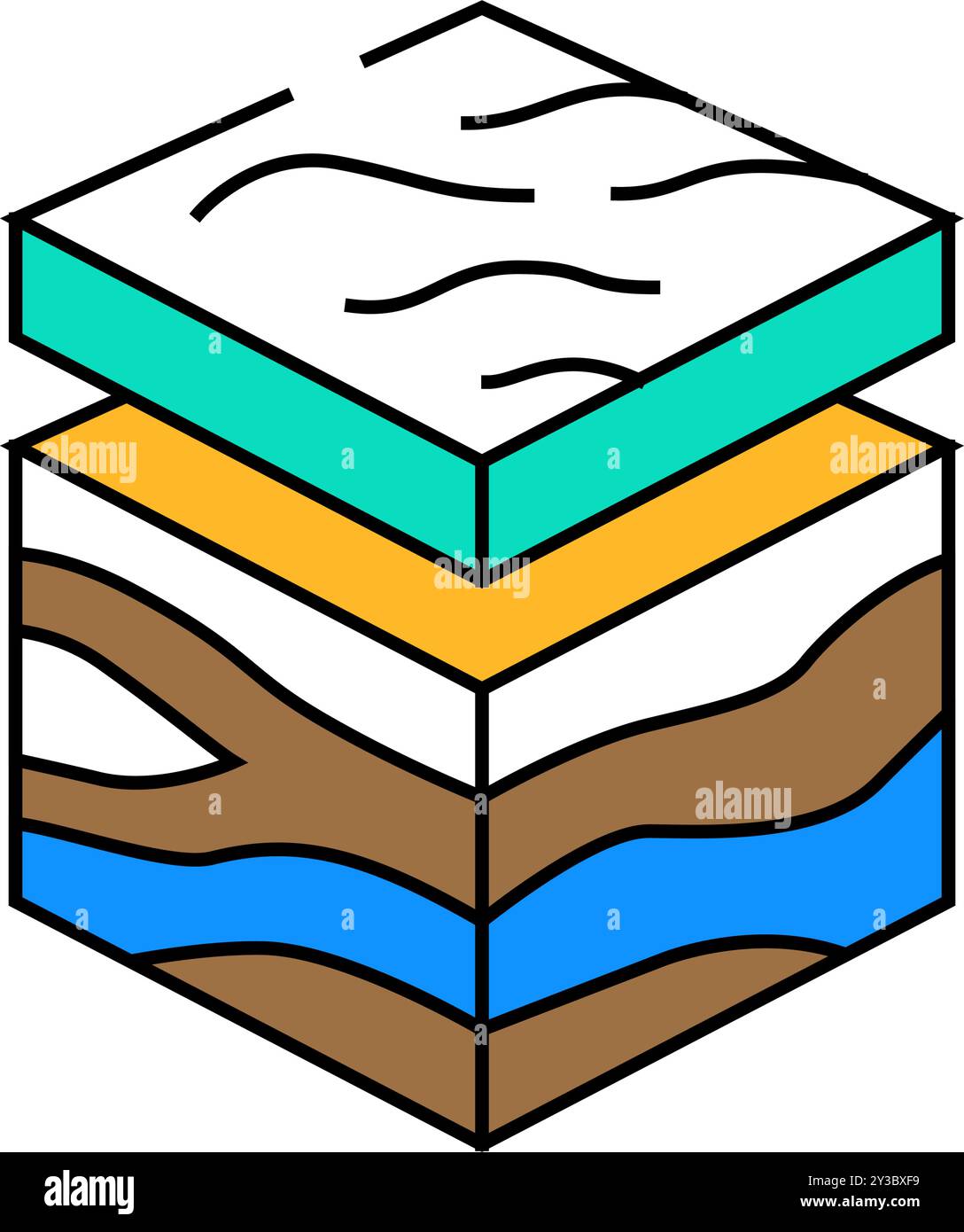 geological modeling icon color illustration Stock Vector Image & Art ...