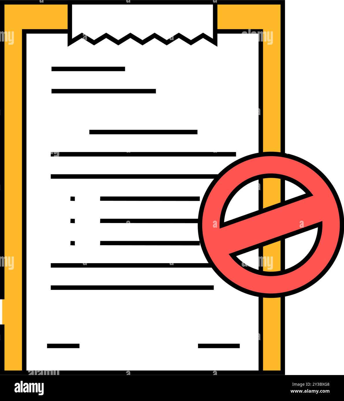 rejection letter icon color illustration Stock Vector Image & Art - Alamy