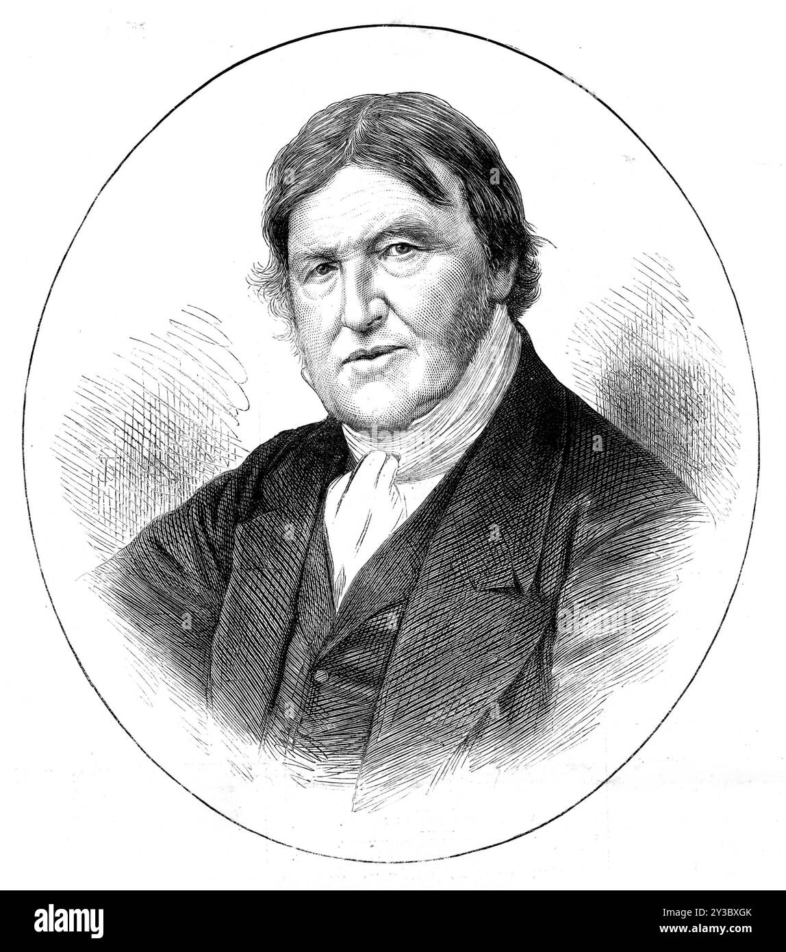 The late Sir T. D. Acland, of Devon, 1871. Engraving of a photograph by ...