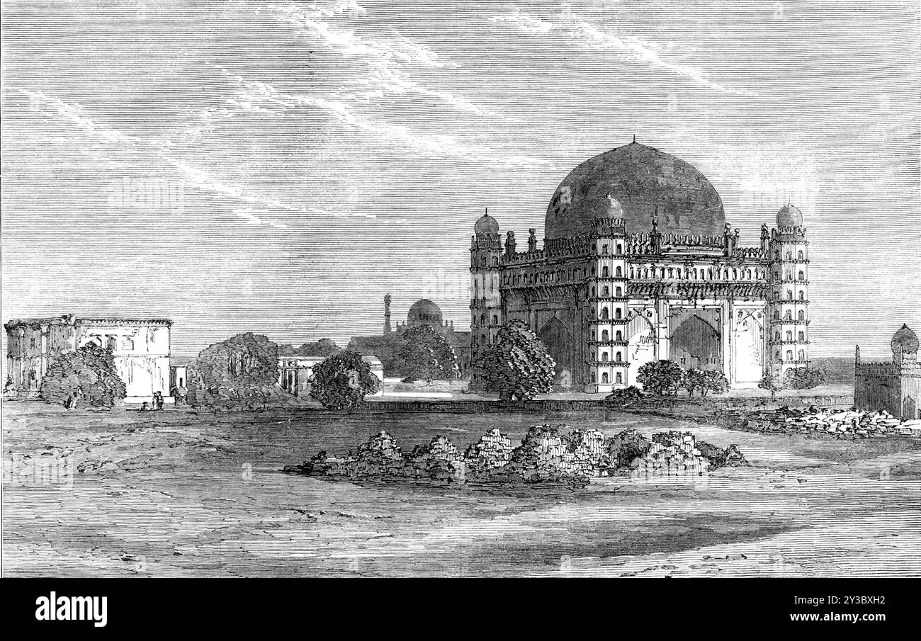 Tomb of Mohammed Adil Chah, Beejapoor, India, 1871. Engraving made ...