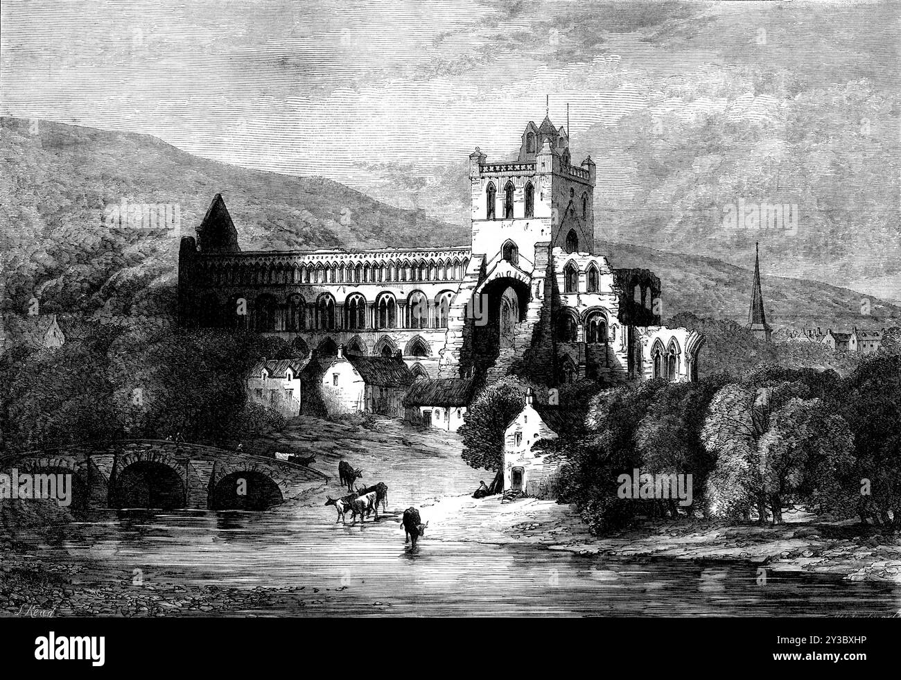 The Scott Centenary: Jedburgh Abbey, 1871. 'Jedburgh Abbey owed its ...